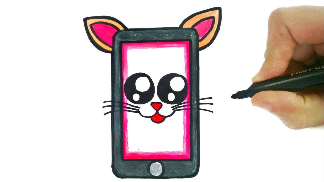 HOW TO DRAW CELL PHONE - YouTube