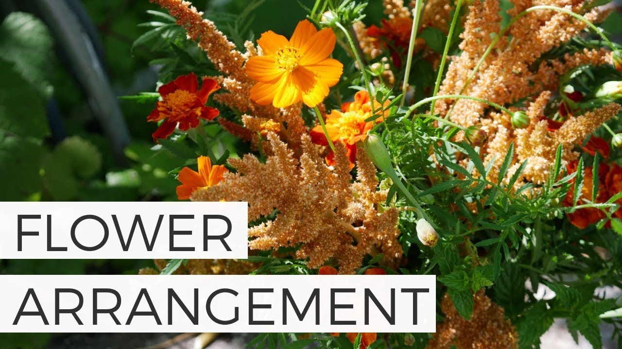 Easy DIY Marigold Cut Flower Arrangement - Cut Flower Garden - YouTube