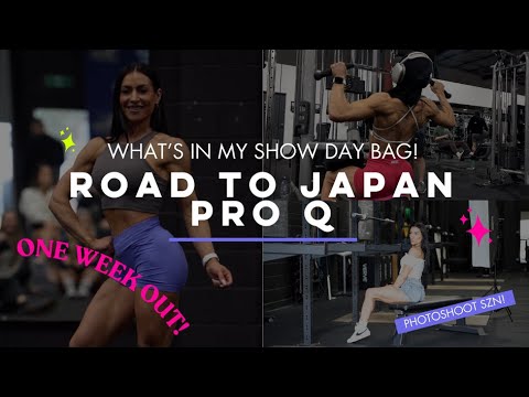 IFBB BIKINI PREP VLOG | ROAD TO JAPAN - ONE WEEK OUT + WHAT'S IN MY SHOW DAY BAG! | MISS KATH ...