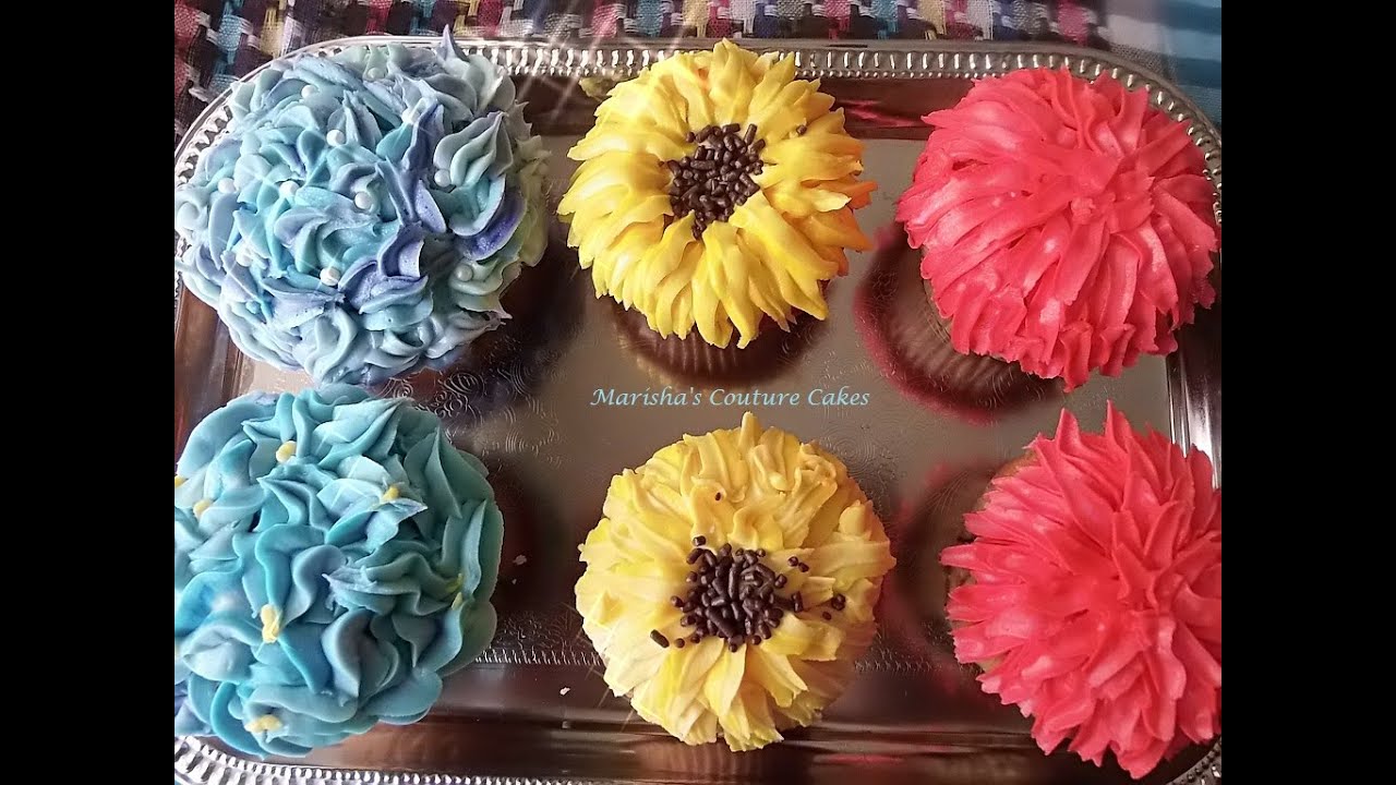 Buttercream Flower Muffins | DIY w Marisha & Mom - YouTube
