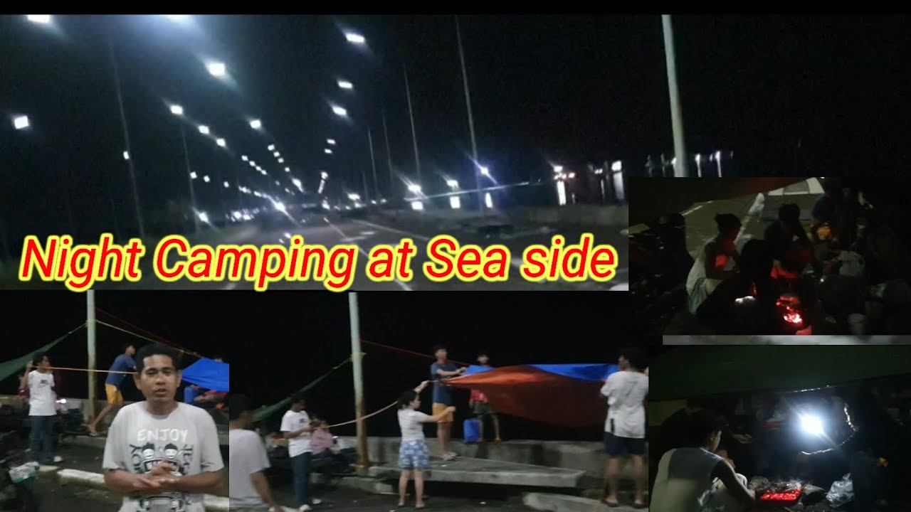 NIGHT CAMPING AT SEA SIDE COASTAL LINER #nightcamping #bonding - YouTube