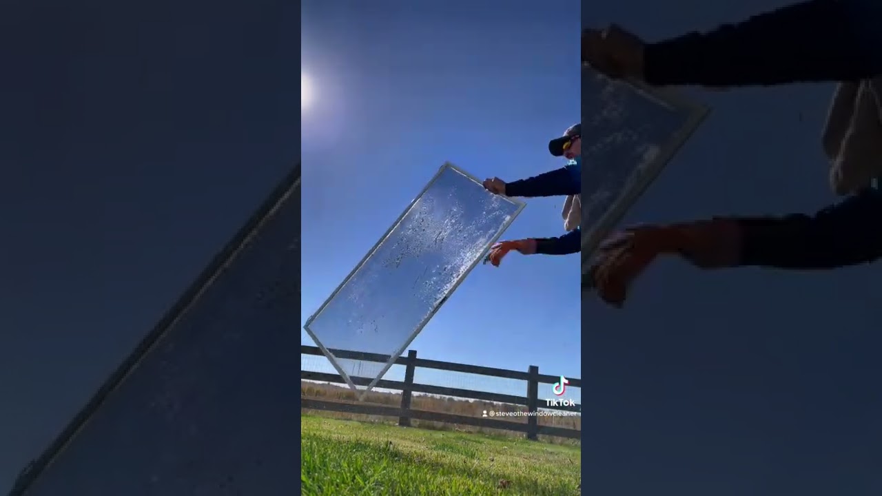 Old school window screen cleaning! - YouTube
