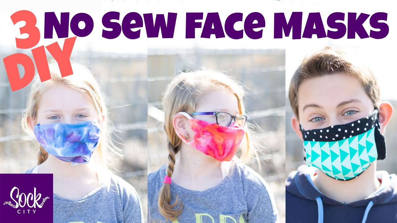 Fast & Easy DIY Face Mask from a Sock | No-Sew | 3 Different Styles ...