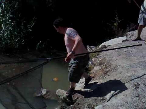 simon swimming in the Ebro - YouTube