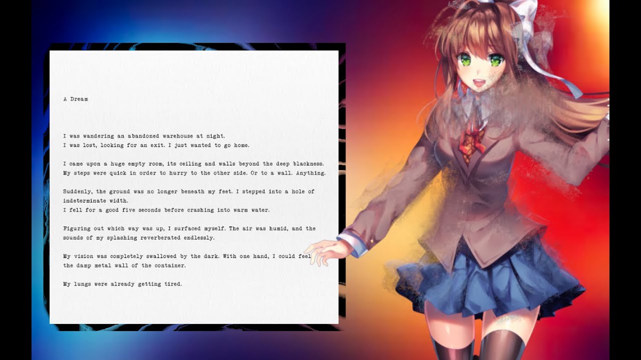 Doki Doki Literature Clubep 12 You Have Unlocked A Special Poem Youtube