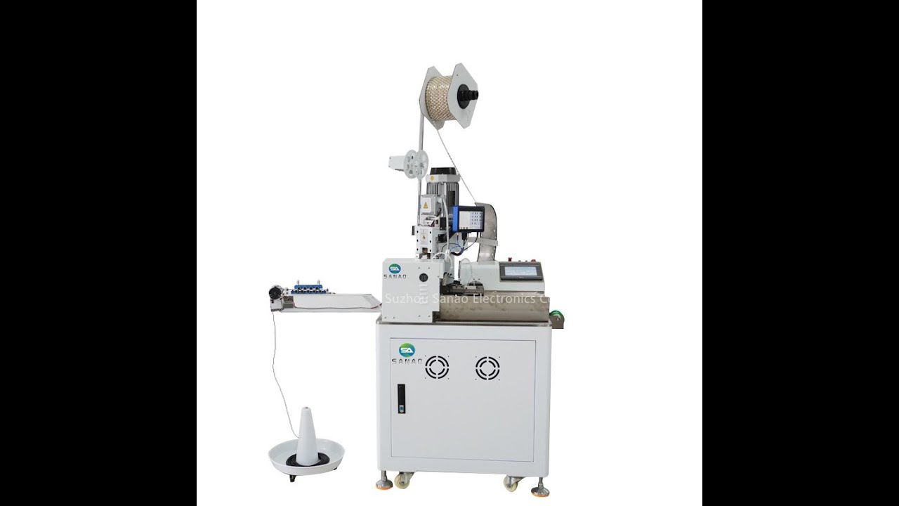 Fully automatic wire crimping and tinning machine - YouTube