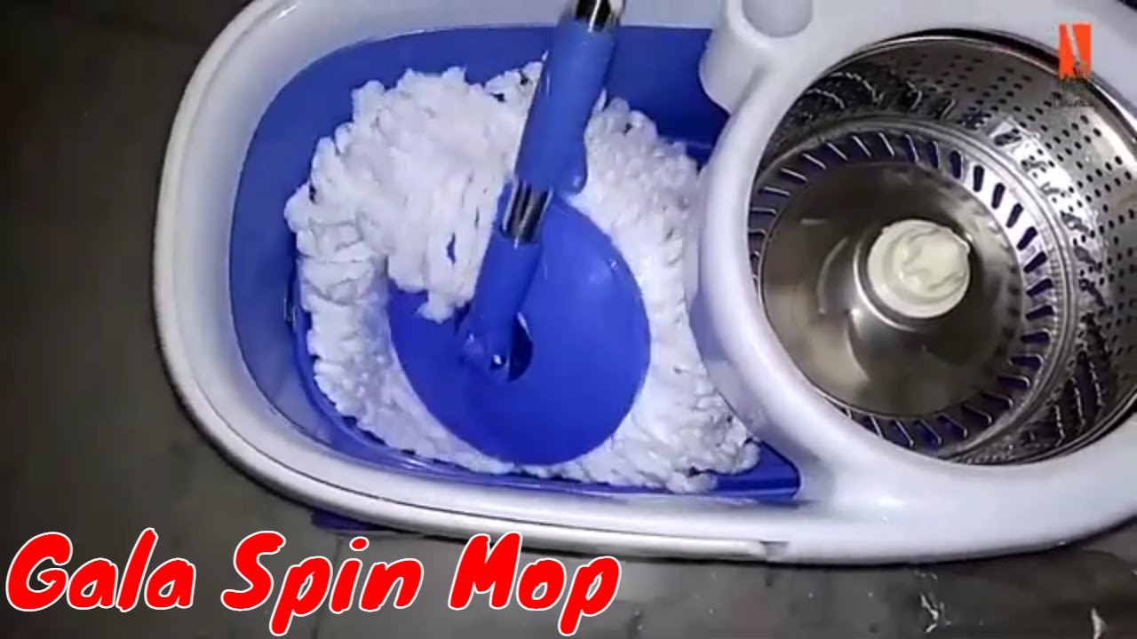 Gala Jet Spin mop with stainless steel wringer, jumbo wheels and 2 ...