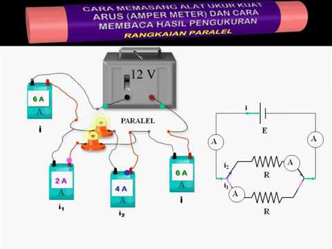 Cara menggunakan Ampermeter dan Voltmeter dalam rangkaian listrik - YouTube