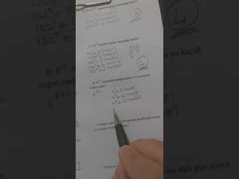 Modüler Aritmetik Soru Çözüm 2