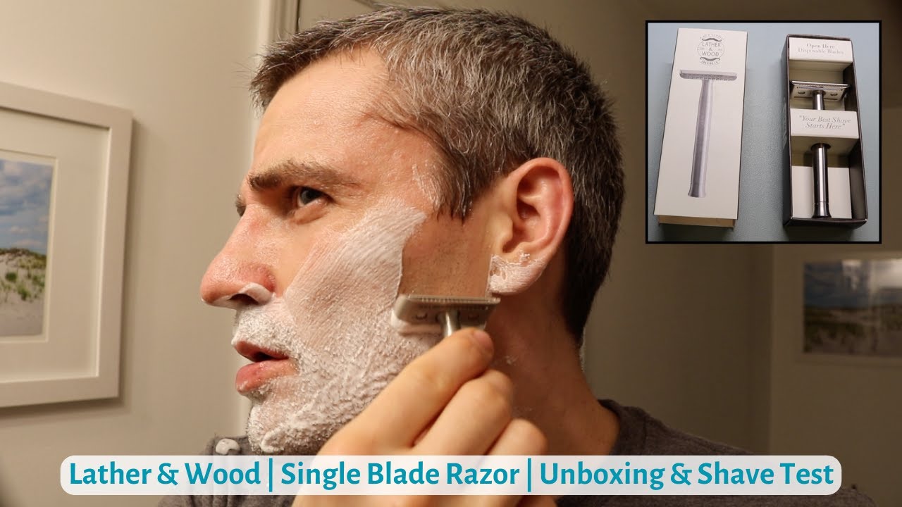 Lather & Wood | Single Blade Razor | Unboxing & Shave Test - YouTube