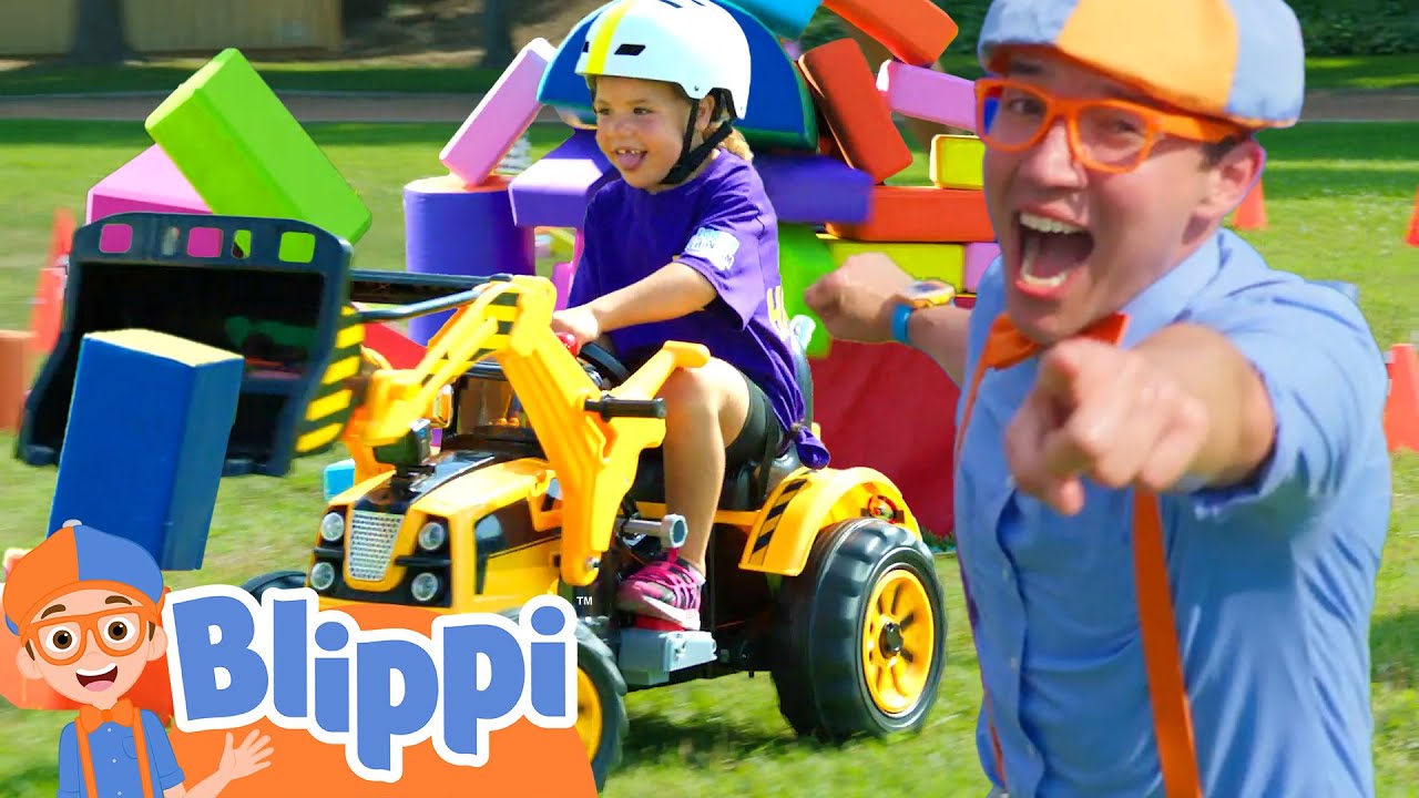 Blippi's ULTIMATE Excavator vs Color Blocks | Blippi - Learn Colors and ...