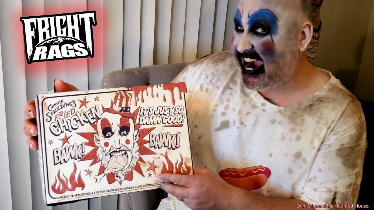 Fright Rags Captain Spaulding Limited Edition Fried Chicken Box 20th Anniversary Unboxing Video ...