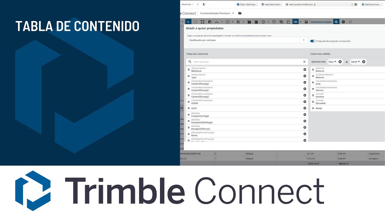 9/10 Tabla de Contenido en Trimble Connect | CDE | Por Rafael Teresa ...