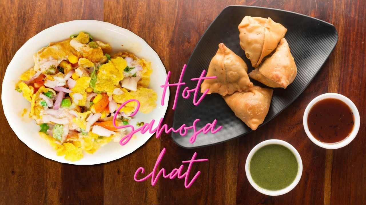 Hot Samosa chat Samosa with sweet corn chat| Bombay street style - YouTube