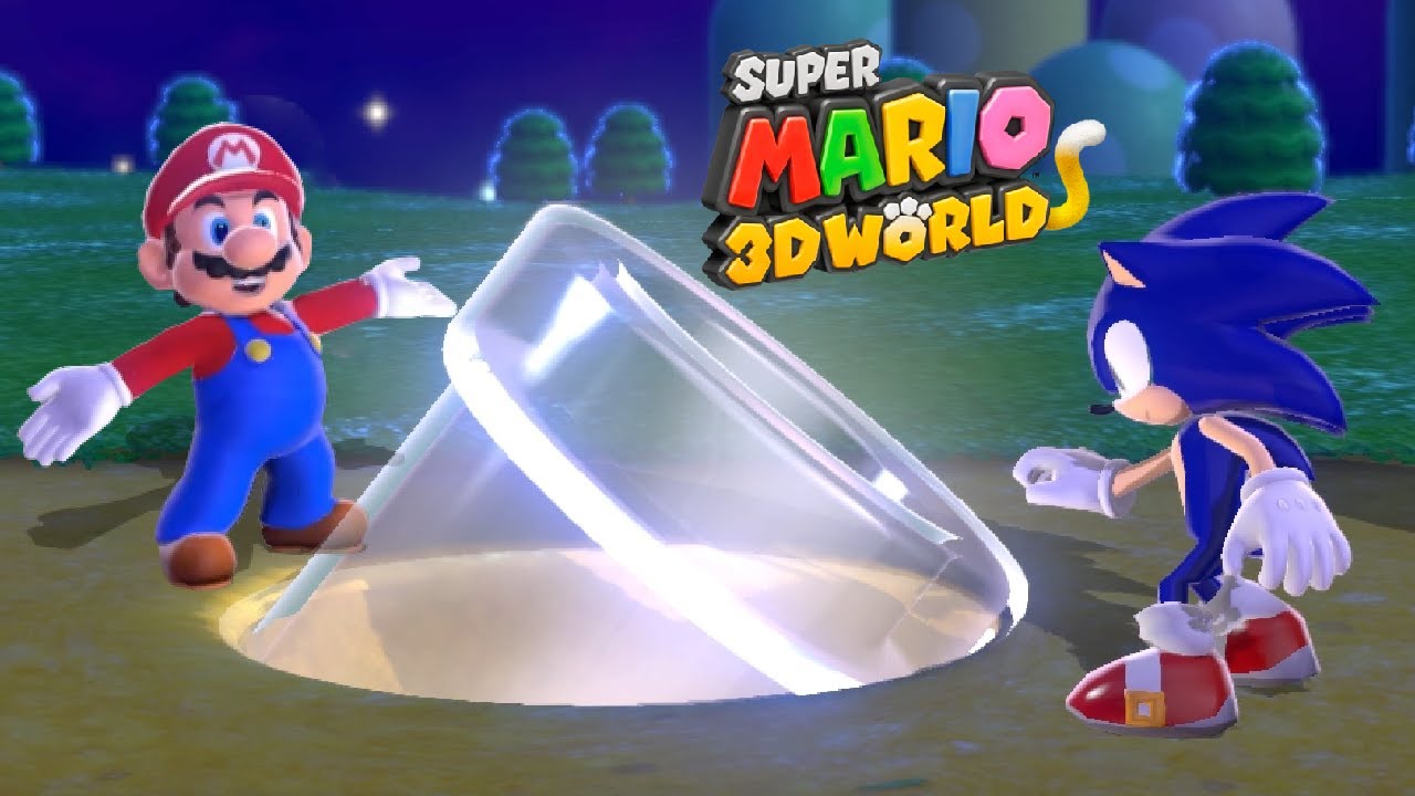Sonic in Super Mario 3D World - Full Game Walkthrough - YouTube