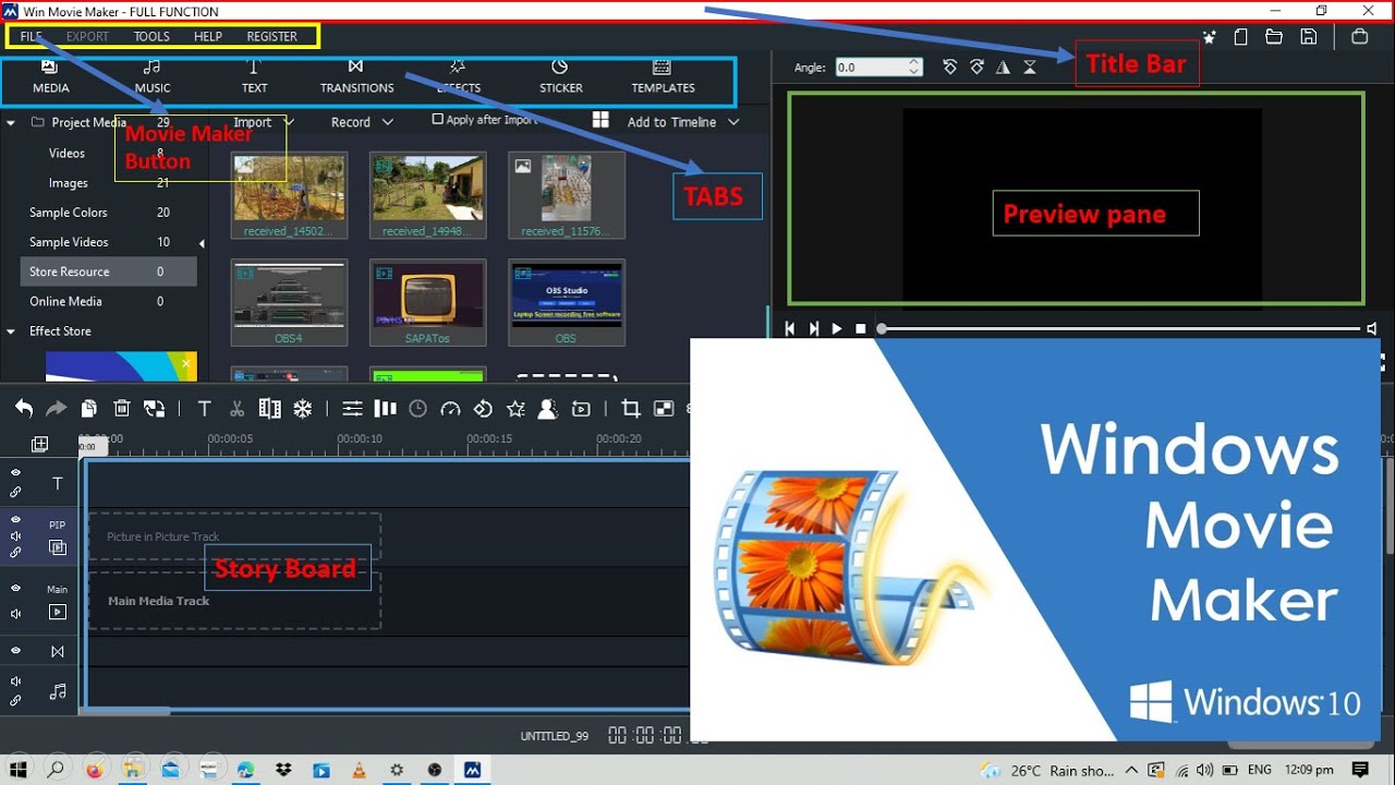 How to use windows movie maker for video editing (Tagalog) - YouTube