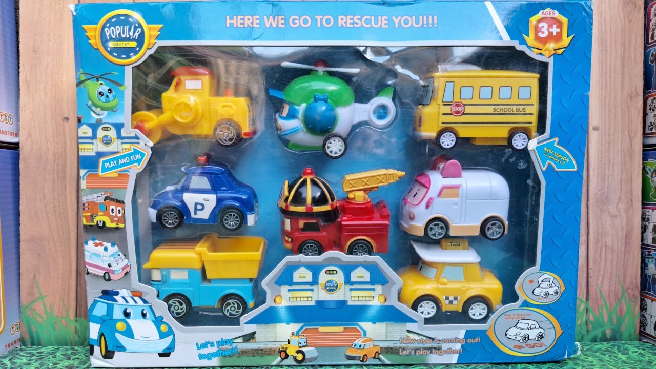 4:01 MINUTES ASMR SATISFYING TOYS ROBOCAR POLI SET | NEW ASMR VIDIO ...