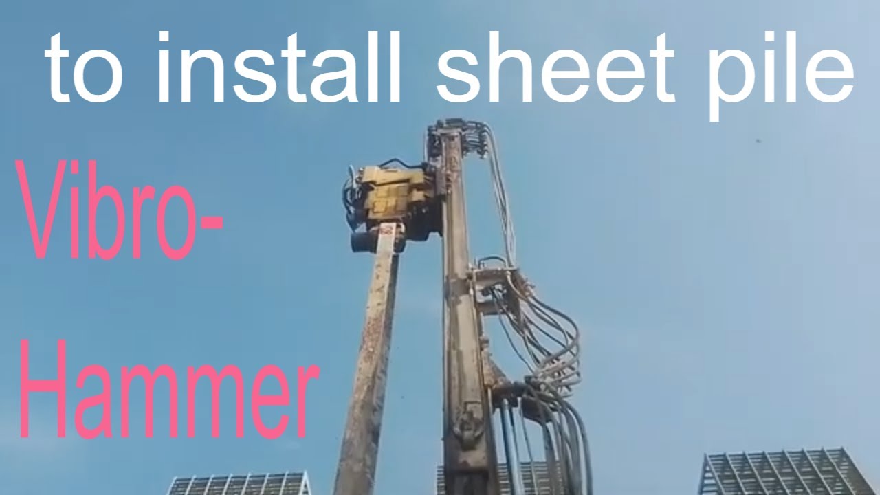 How to use a Vibro-Hammer to install sheet pile JGS TOM WORKSHOP - YouTube