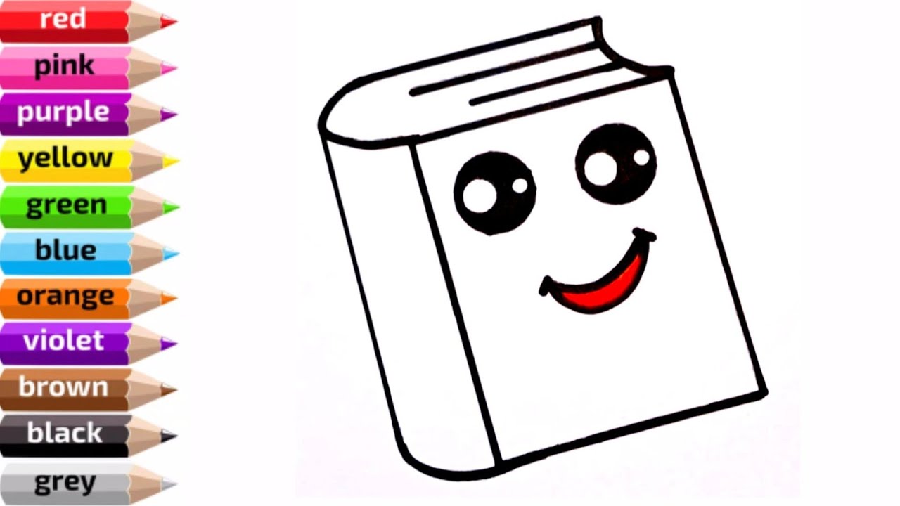 How To Draw a Book| Learn How To Draw a Cute Book| Draw Step by Step ...