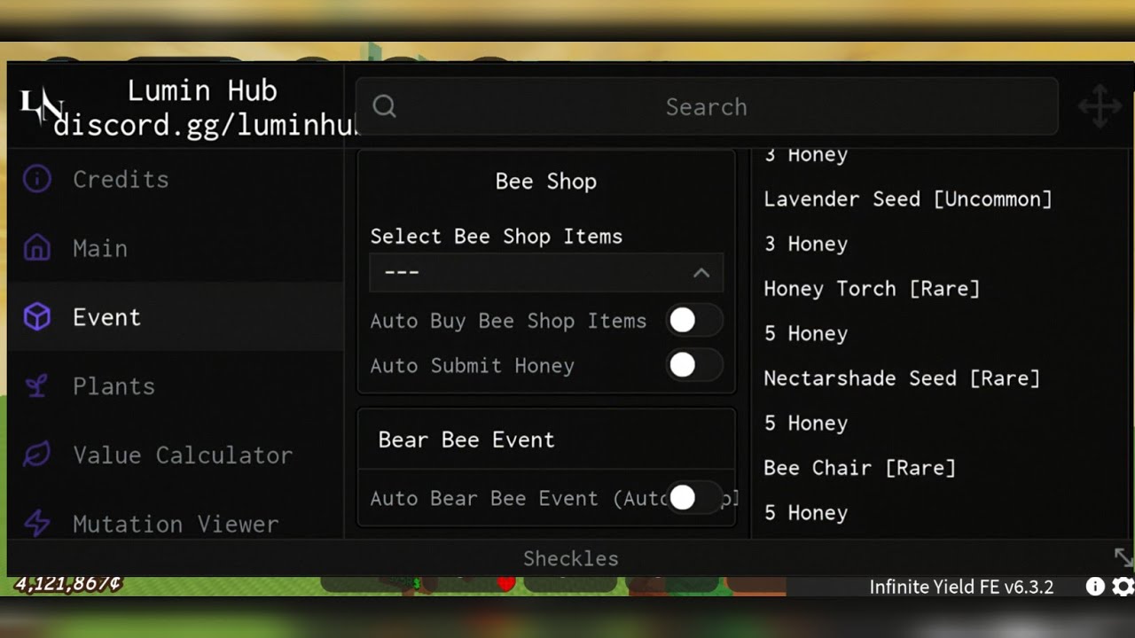 LUMIN HUB AUTO FARM AUTO BUY EGG AUTO BUY SEEDS E OPÇÕES DO NOVO EVENTO ...