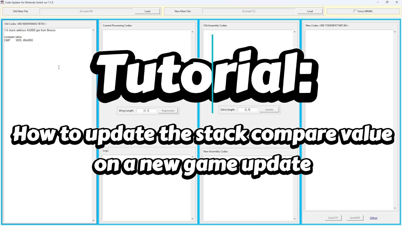 Tutorial: How to update the stack compare value on a new game update ...