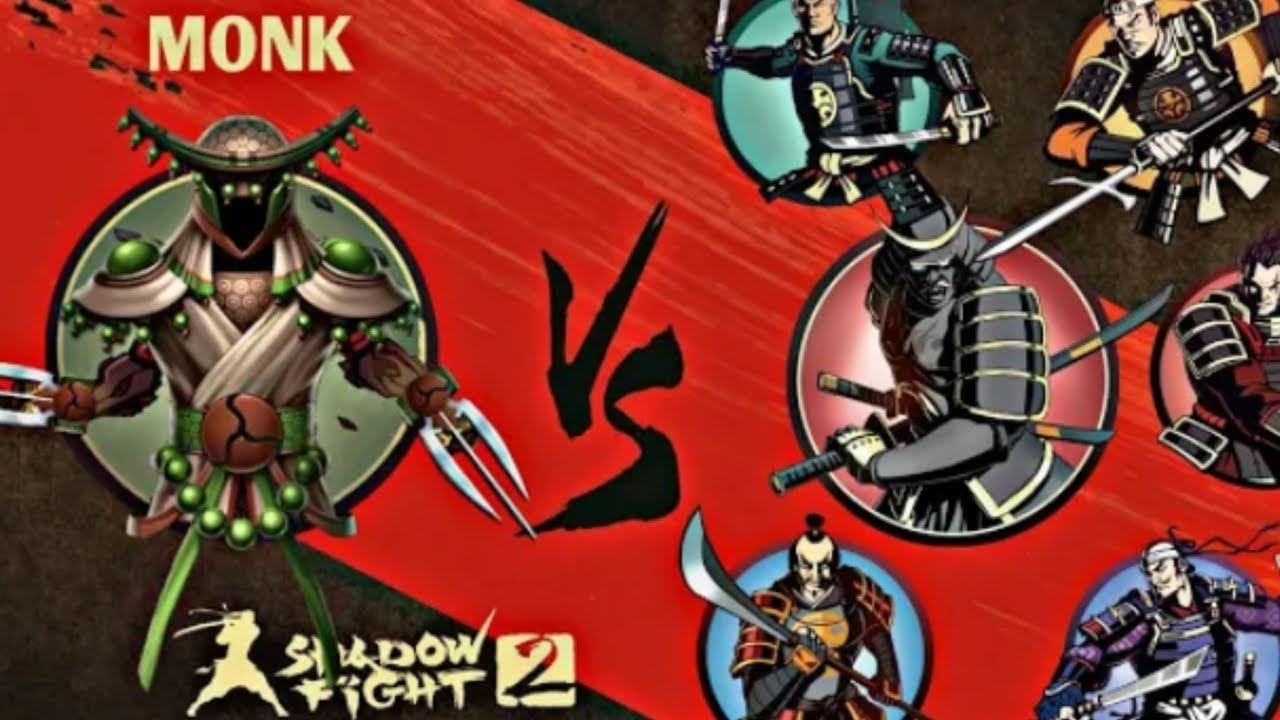 MONK VS SHOGUN And Bodyguards||No Losses||Shadow Fight 2 - YouTube