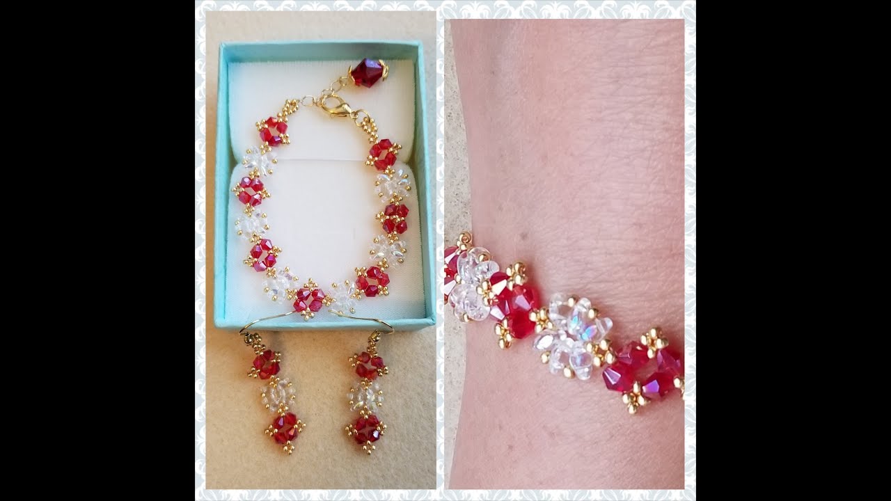 How to make easy DIY Beading Tutorial Dashing Crystal Ruby Beaded ...