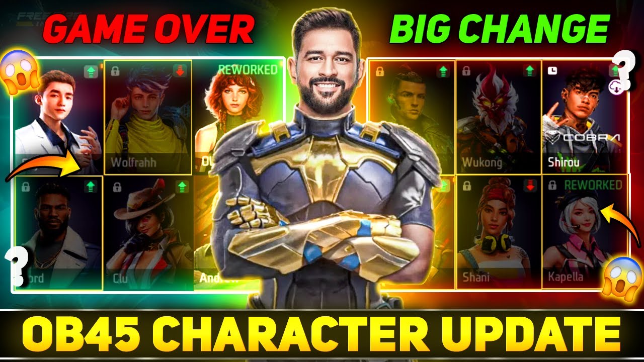 OB45 CHARACTER UPDATE || OB45 CHARACTER CHANGES || OB45 CHARACTER ...