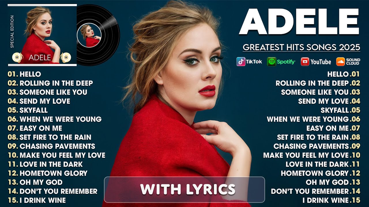 Top 8 Adele Songs | Adele's Best Songs Playlist | Top English songs | Popular English music ...