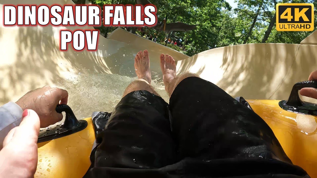 Dinosaur Falls POV (Left Side, 4K 60FPS), Splish Splash Dino-Themed ...