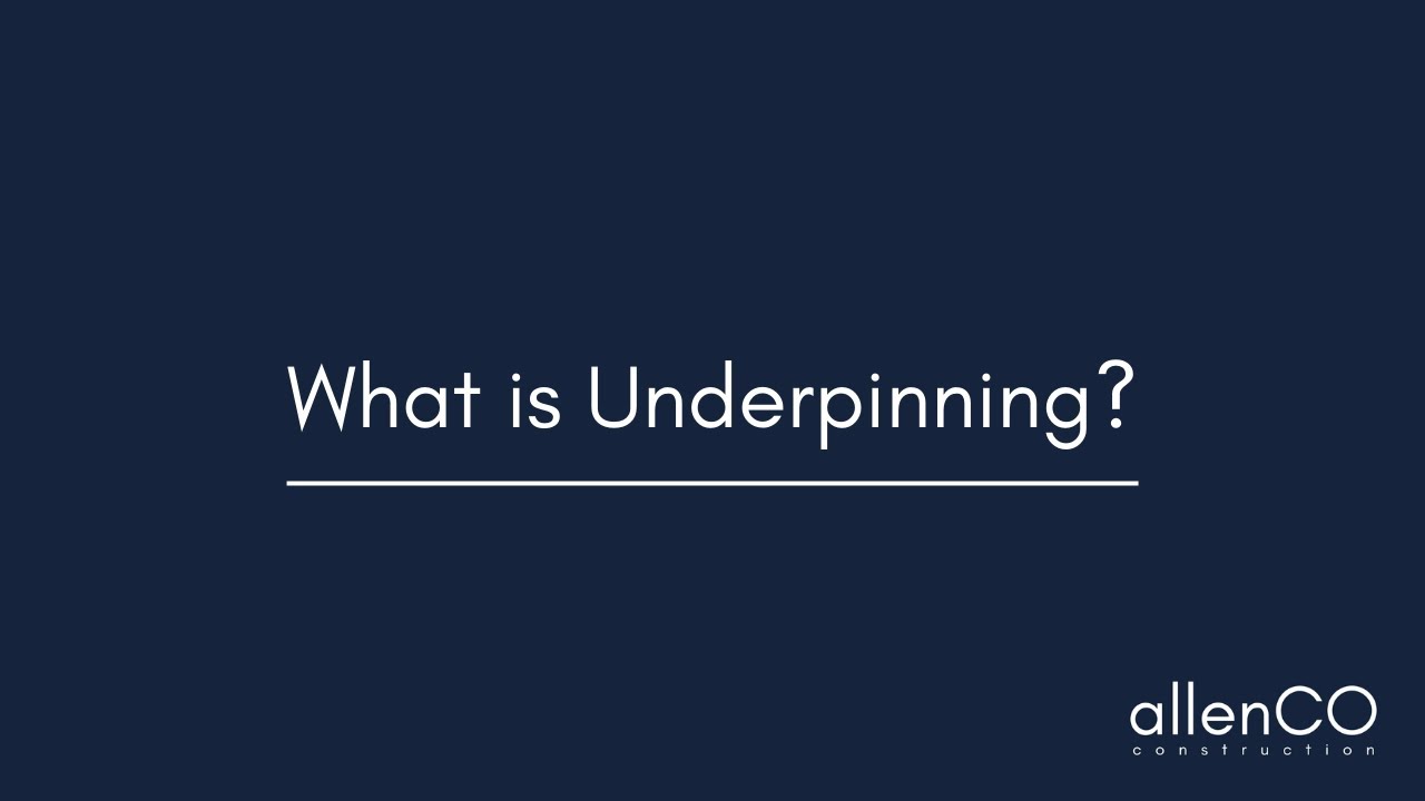 What is Underpinning? - YouTube