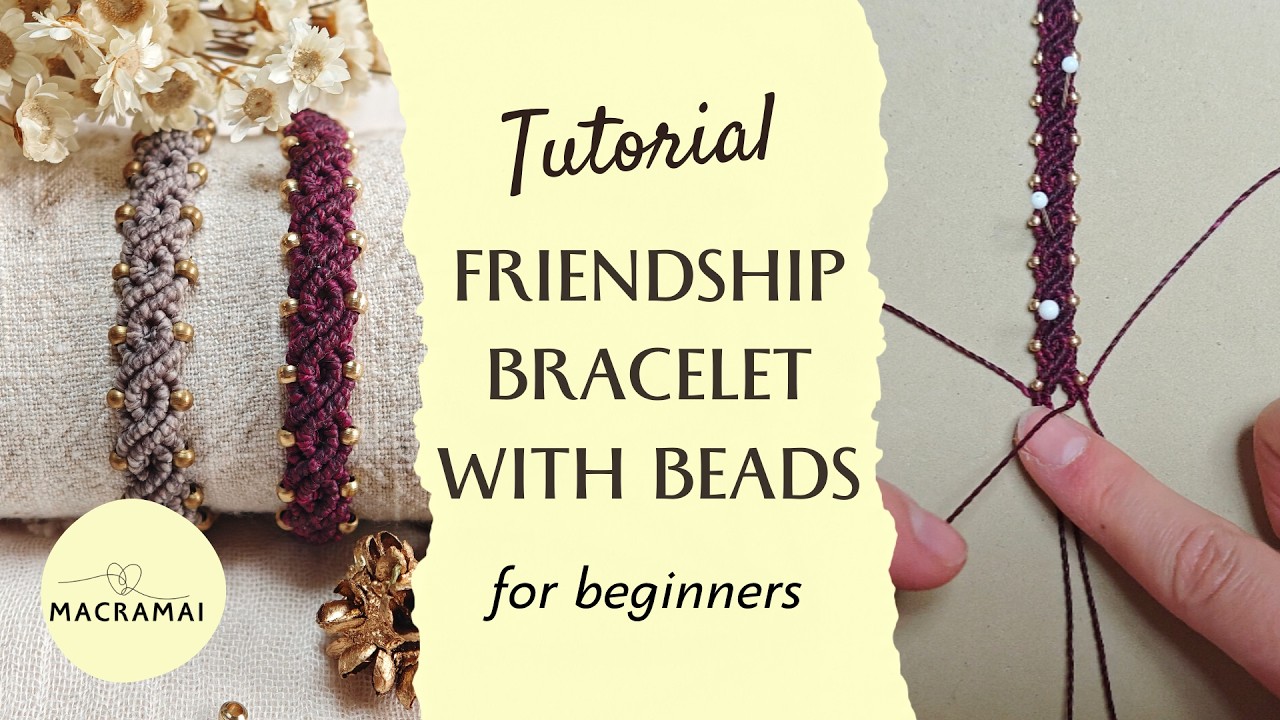 How to Make a Beautiful Wavy Friendship Bracelet with Beads | Easy ...