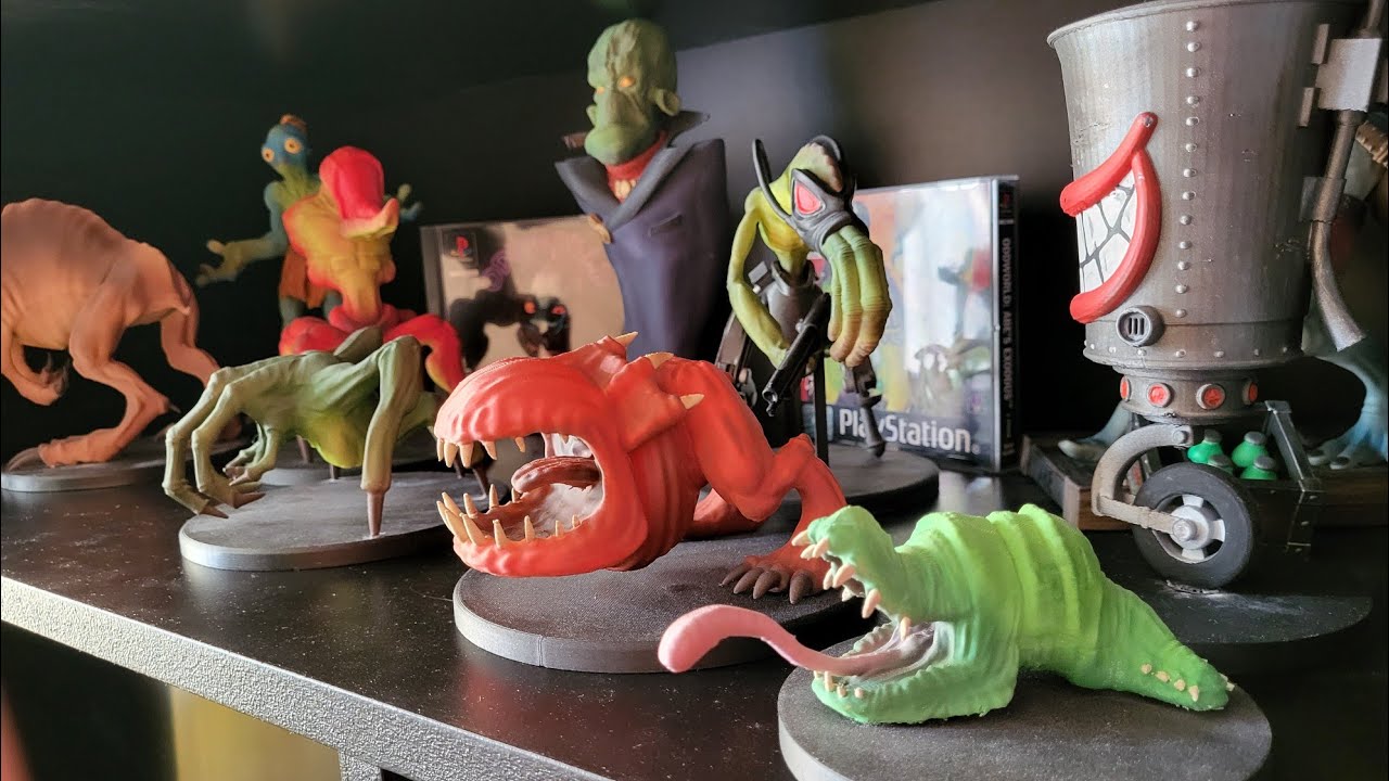 Beautiful Oddworld figures painted by BananabreadCreation - YouTube