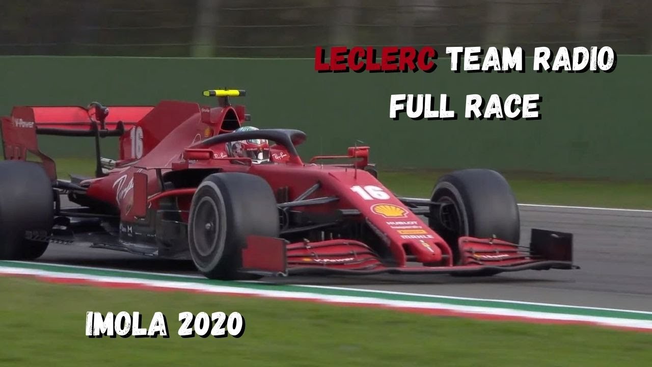 Leclerc Team Radio Full Race Condensed | 2020 Imola GP | Unheard F1 ...