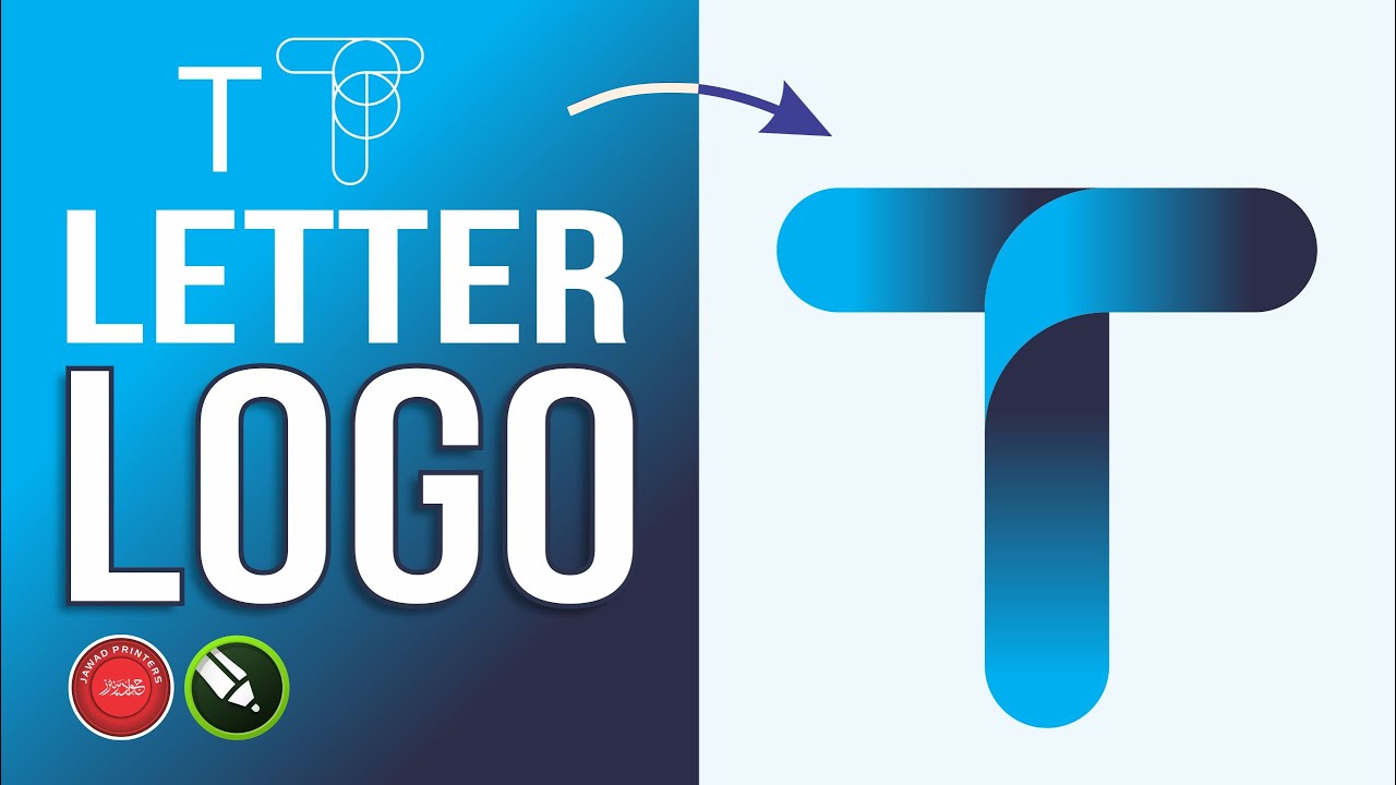 Logo Design in CorelDraw How to Make Letter t Logo - Graphic Design ...