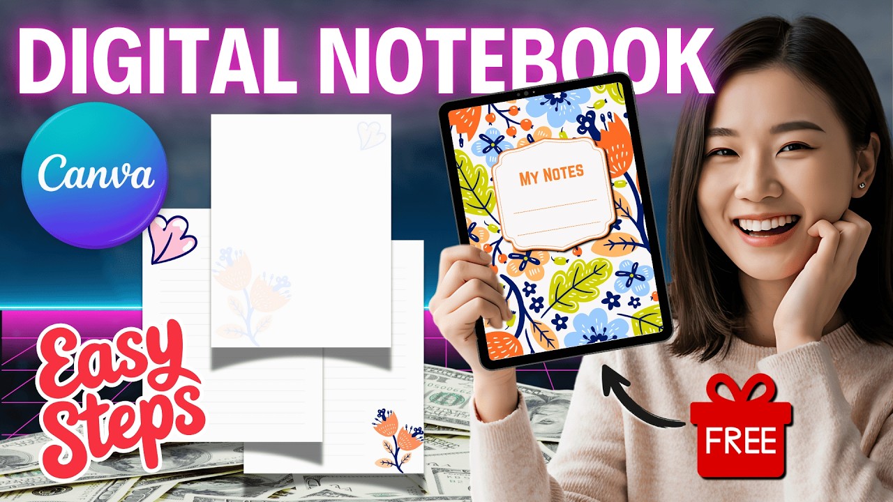 How To Make Digital Notebooks For Free Using Canva! - YouTube