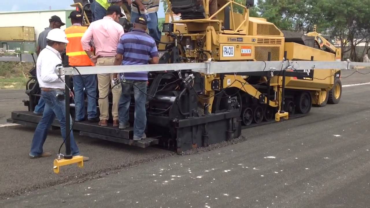 CAT AP1055D with AccuGrade System - YouTube