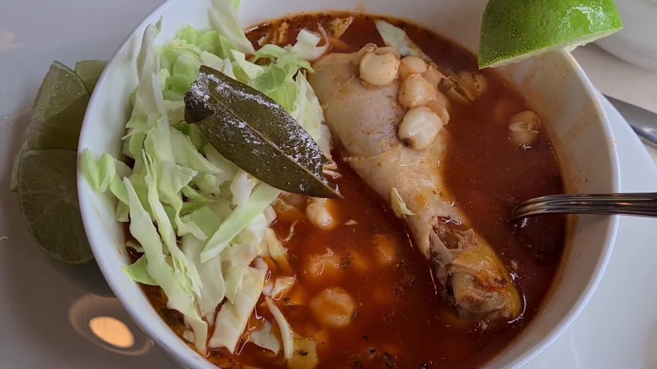 Red Chicken Pozole Using Bueno Brand Red Chile Puree - YouTube