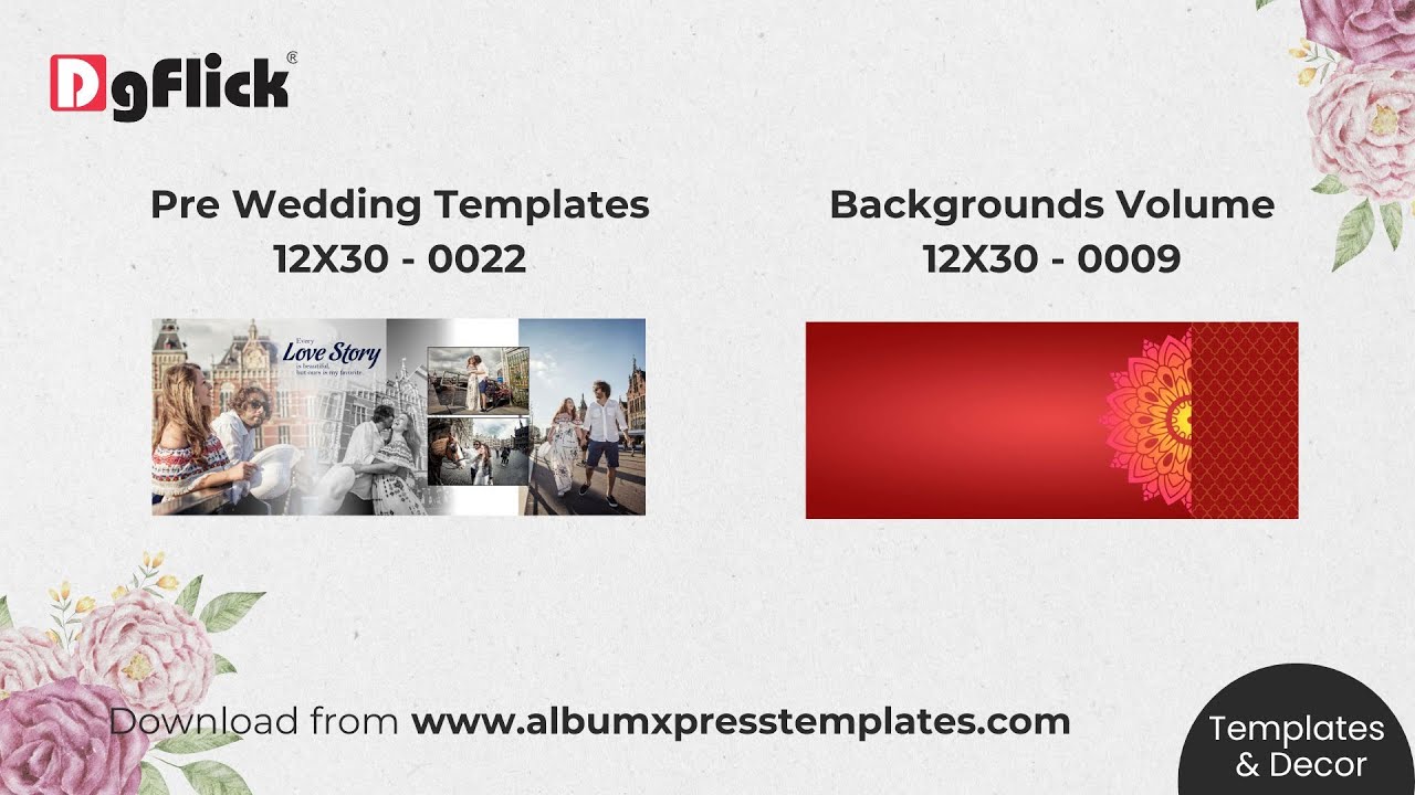 Ready Album Templates | Pre Wedding Templates 12X30 | Backgrounds ...