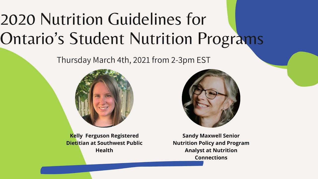 2020 Nutrition Guidelines for Ontario’s Student Nutrition Programs ...