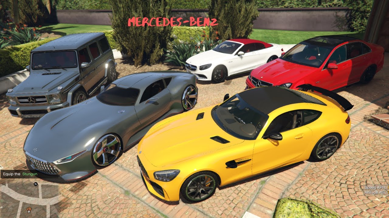 GTA 5-STEALING LUXURY MERCEDES BENZ SUPER CARS WITH MICHEAL| GTA 5 REAL ...
