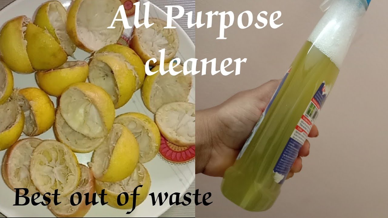 All Purpose cleaner using lemon peels | Multipurpose cleaner | DIY ...