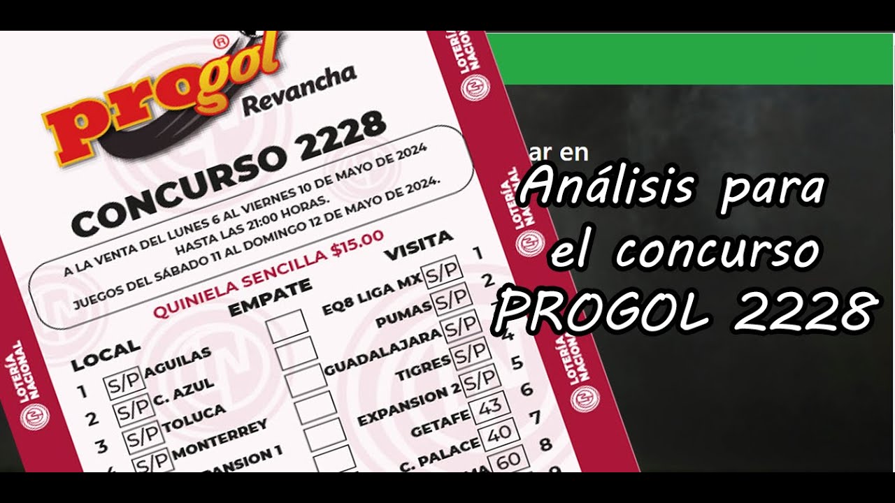 Progol 2228 - Análisis completo - YouTube