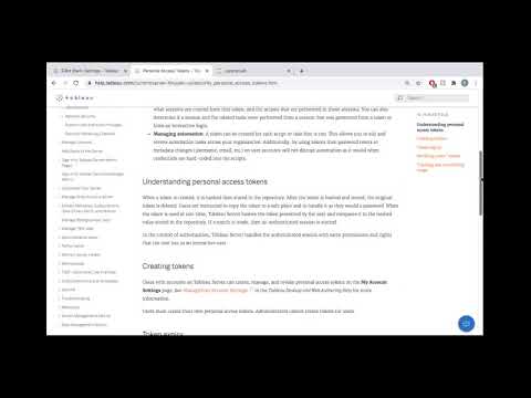 tableau-api-lib (detailed): personal access tokens - YouTube
