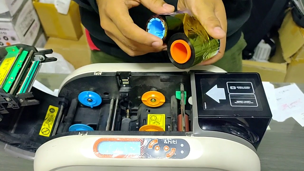 CARA PASANG RIBBON HITI CS 200E - YouTube