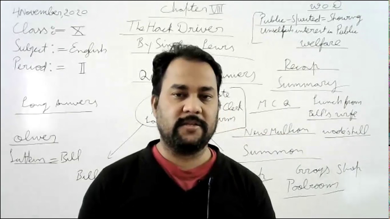 Class 10 English ch 8 The Hack Driver LP 3 - YouTube
