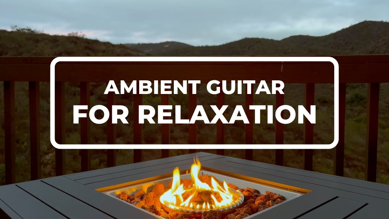 Cozy Outdoor Fire Pit 4k - Ambient Guitar For Relaxation - YouTube