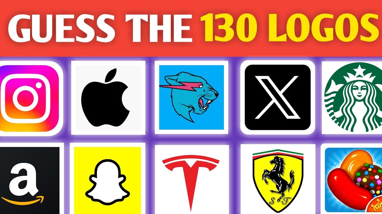 Guess The 130 Logos in 3 Seconds | Logo Quizz | Easy, Medium, Hard ...