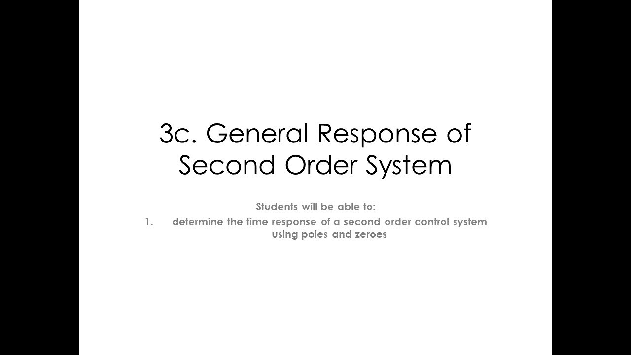 Lecture 3C - General Response of Second Order System - YouTube