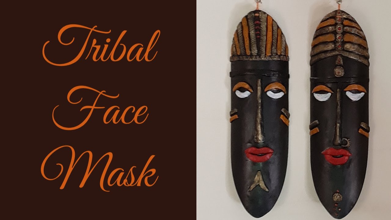 Tribal Face Mask // DIY Tribal mask out of waste // Wall decor ideas ...